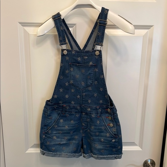 SO | Bottoms | So Denim Sparkly Star Print Overalls Like New 2 Girls ...
